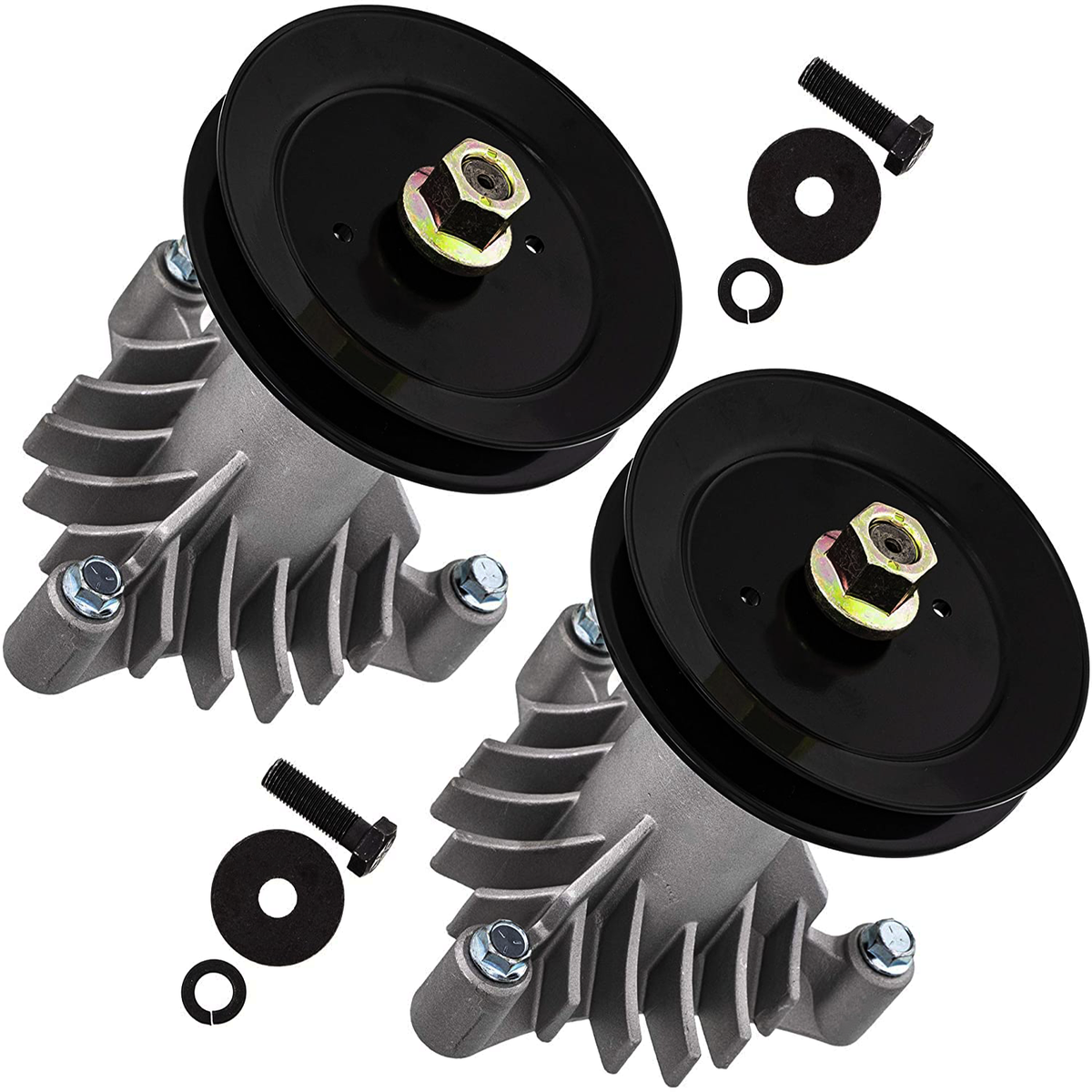 Spindle and Pulley assembly for Husqvarna 532130794 532153535 2-Pack ...